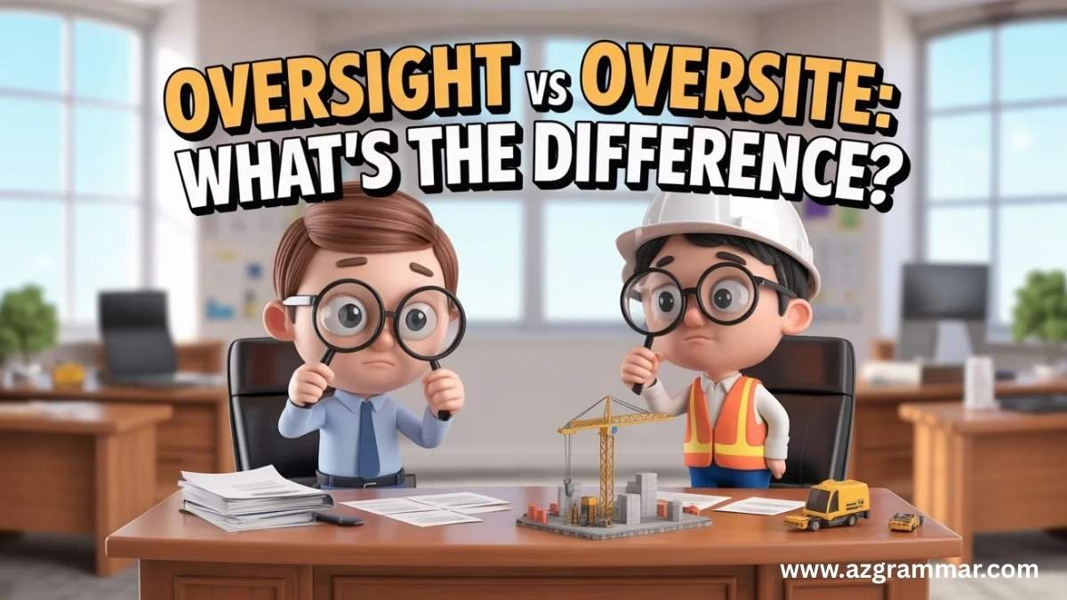 Oversight vs Oversite: What’s the Difference? - AZ Grammar