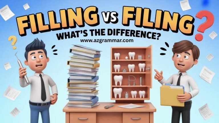 Filling vs Filing: What’s the Difference? - AZ Grammar