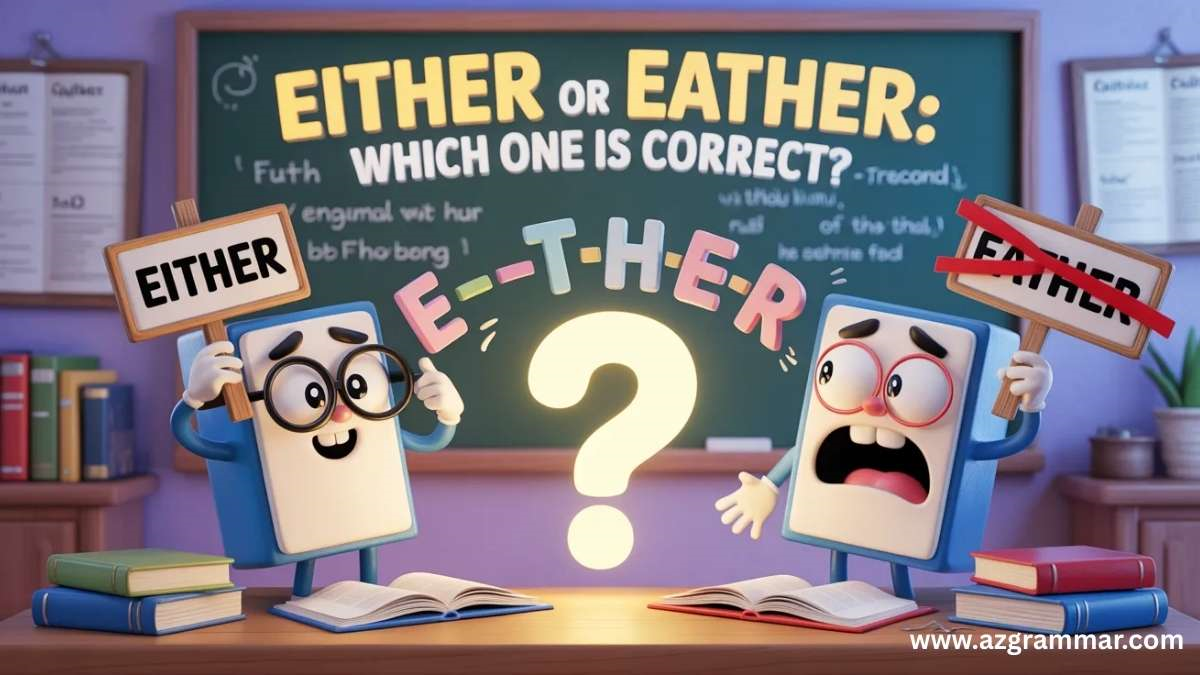Either or Eather: Which One Is Correct? - AZ Grammar