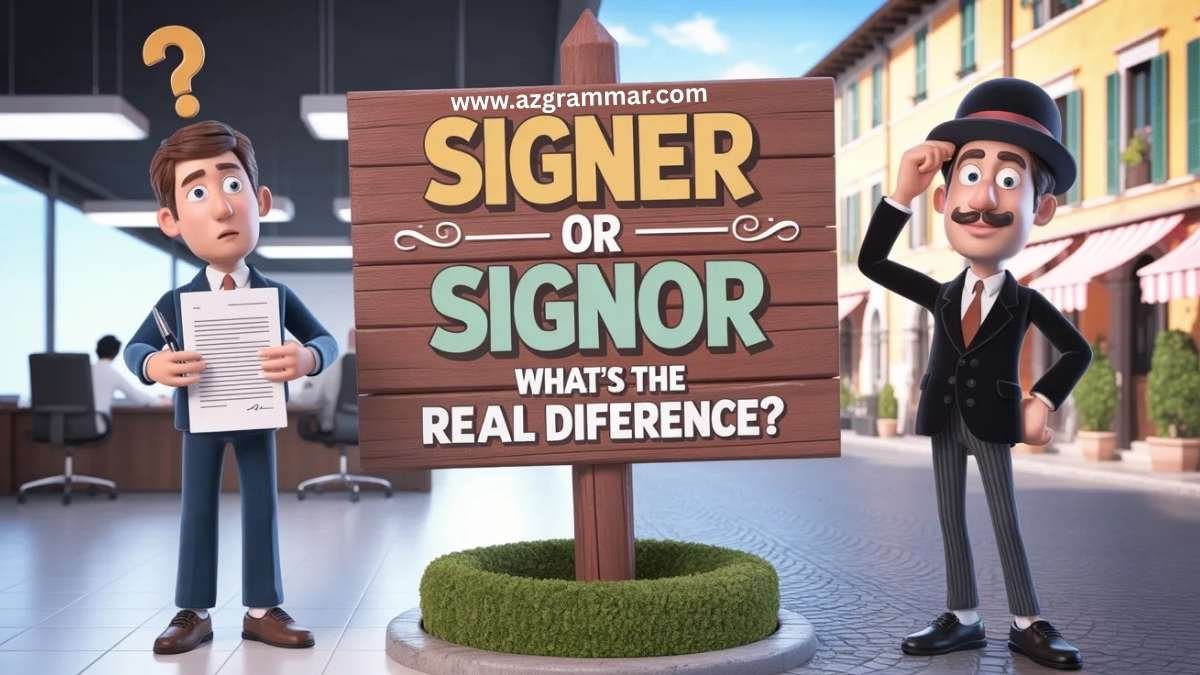 Signer or Signor What’s the Real Difference? - AZ Grammar