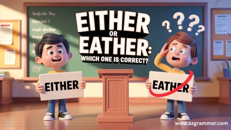 Either or Eather: Which One Is Correct? - AZ Grammar