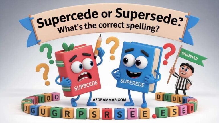 Supercede or Supersede: What’s the Correct Spelling? - AZ Grammar