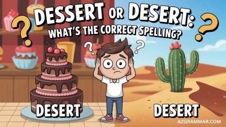 Dessert or Desert: What’s the Correct Spelling? - AZ Grammar