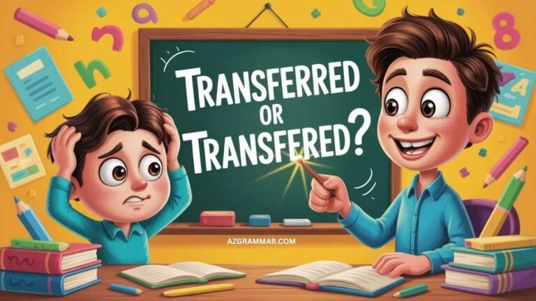 Transferred or Transfered: Which Is Correct to Use (Updated 2026) - AZ ...