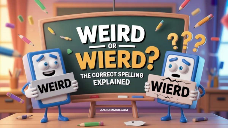 Weird or Wierd? The Correct Spelling Explained - AZ Grammar